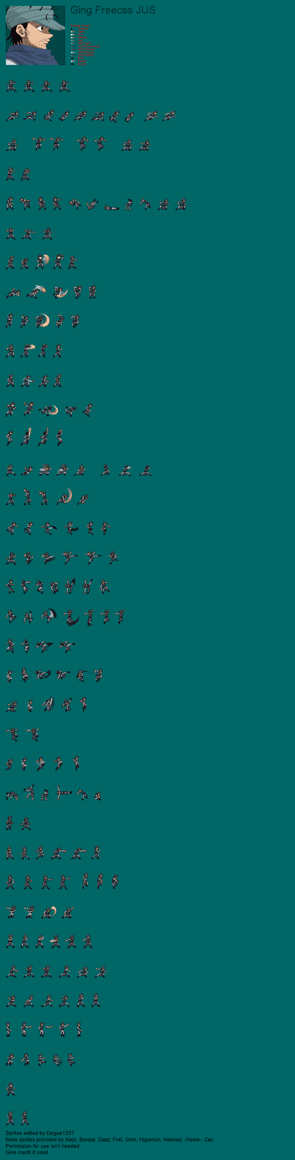 Ging Freecss JUS Sprite Sheet V1.2 by Degue-1297 on DeviantArt
