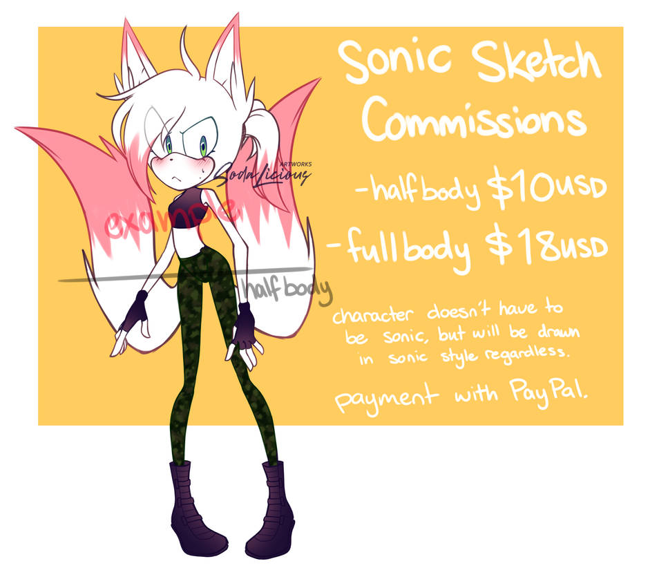 SONIC SKETCH COMMISSION INFO by SodaPOPPO on DeviantArt
