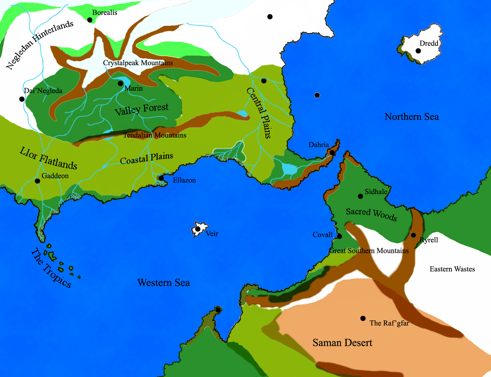 Map of Aurhim (Version 1) by ComplexVariable on DeviantArt