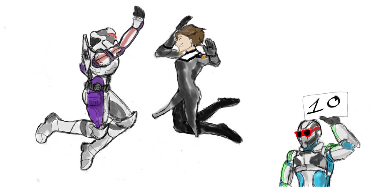 Jumping High Five by Marianne2O on DeviantArt