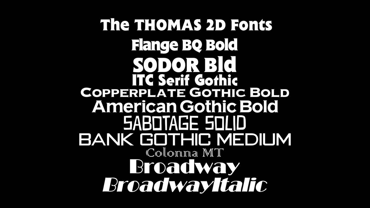 The THOMAS 2D Fonts V2 V2 by ErinandCharlie1109 on DeviantArt