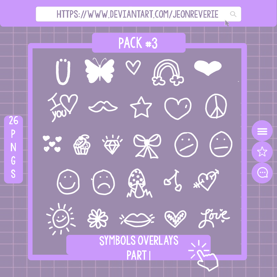 Pack #3 Symbols stickers part 1 by jeonreverie on DeviantArt
