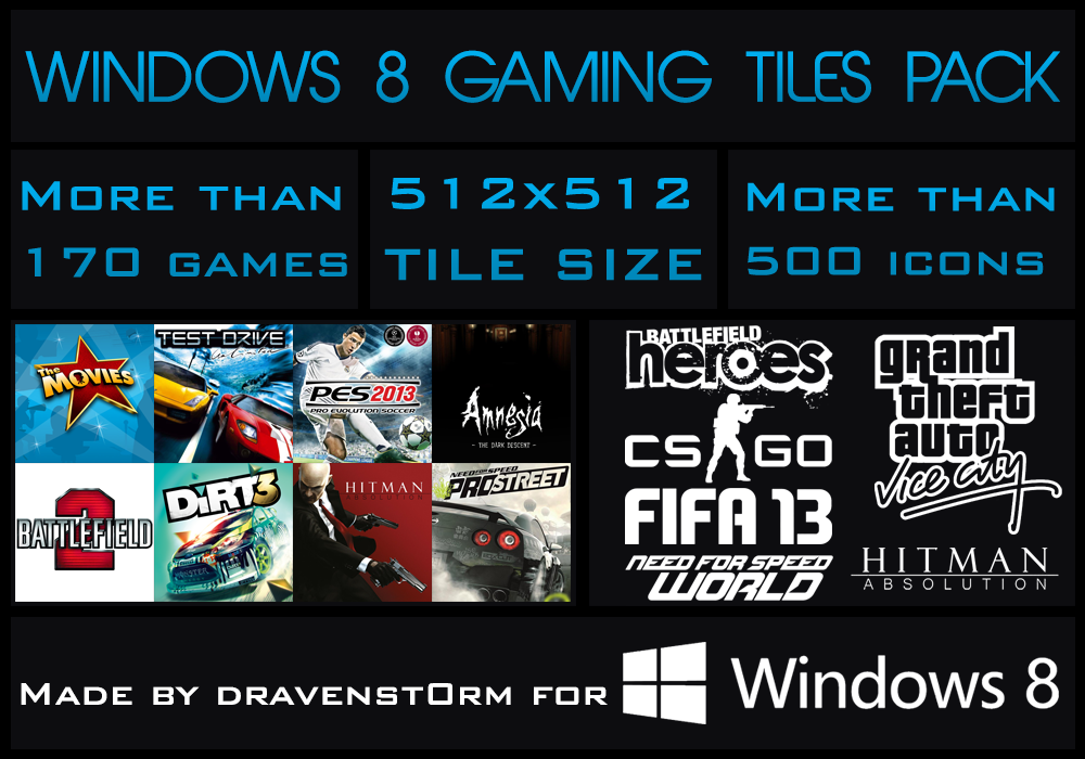 Metro Gaming Icon Set - 500+ Tiles by dravenSt0rM on DeviantArt