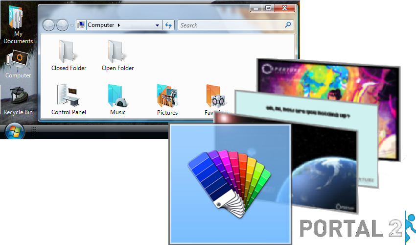 Windows 7/8.x: Portal 2 Theme Pack by rcmero on DeviantArt