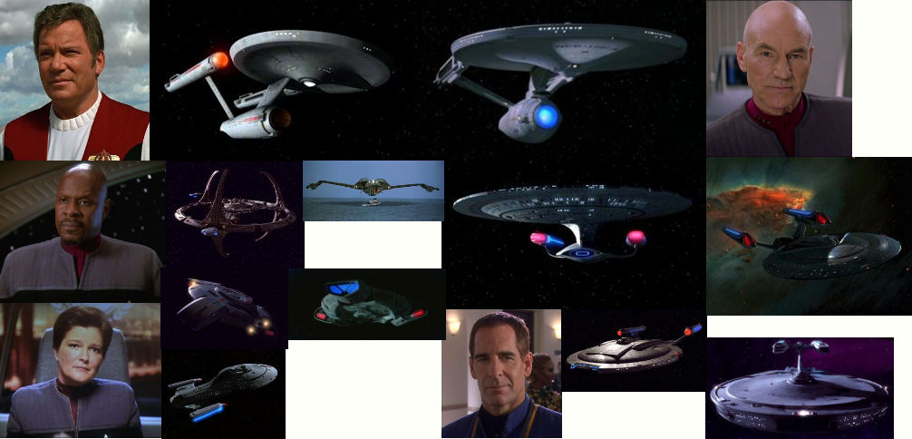 Star Trek Captains and their ships by JDayton on DeviantArt