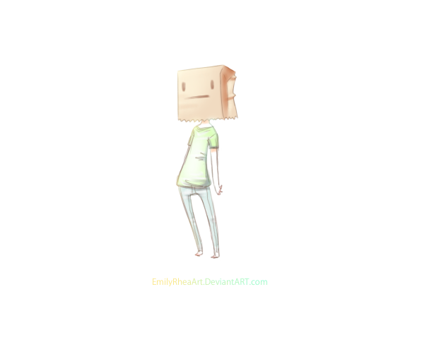 Bag Head by EmilyRheaArt on DeviantArt
