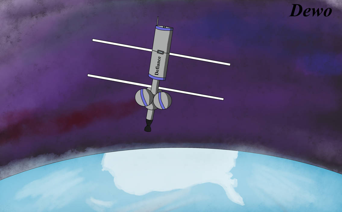 Defiance Station orbiting Earth. by DewoDude on DeviantArt