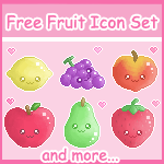 Free Fruits Icon Set! by Mizzi-Cat on DeviantArt