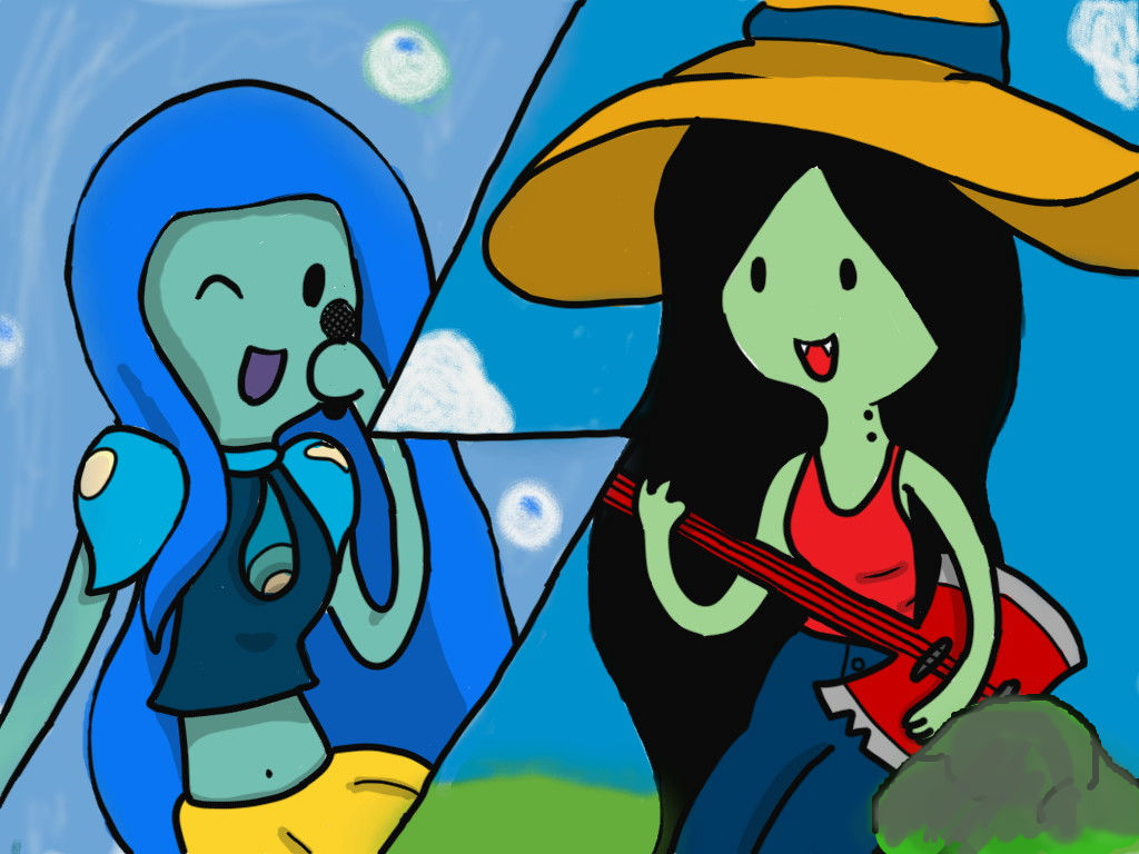 Adventure Time Marceline and Water Princess by JaimyTime on DeviantArt