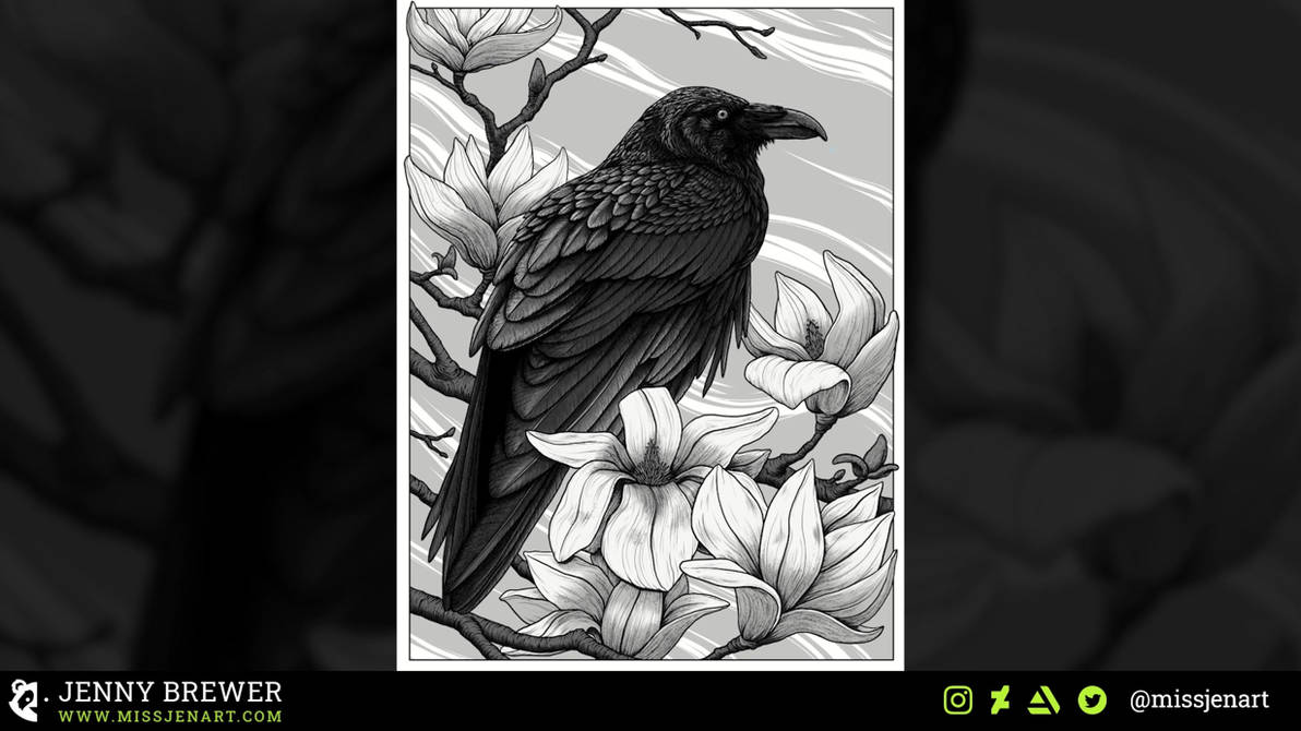 Magnolia Raven Time-Lapse Video by MissJenArt on DeviantArt