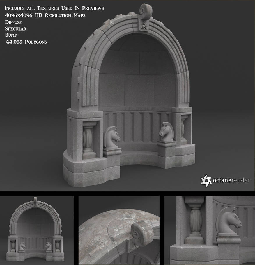 Free Stone Alcove Model by LuxXeon on DeviantArt