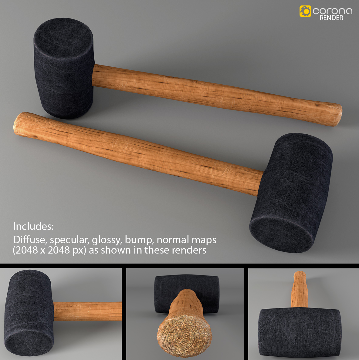 Rubber Mallet (Free 3D Model) by LuxXeon on DeviantArt