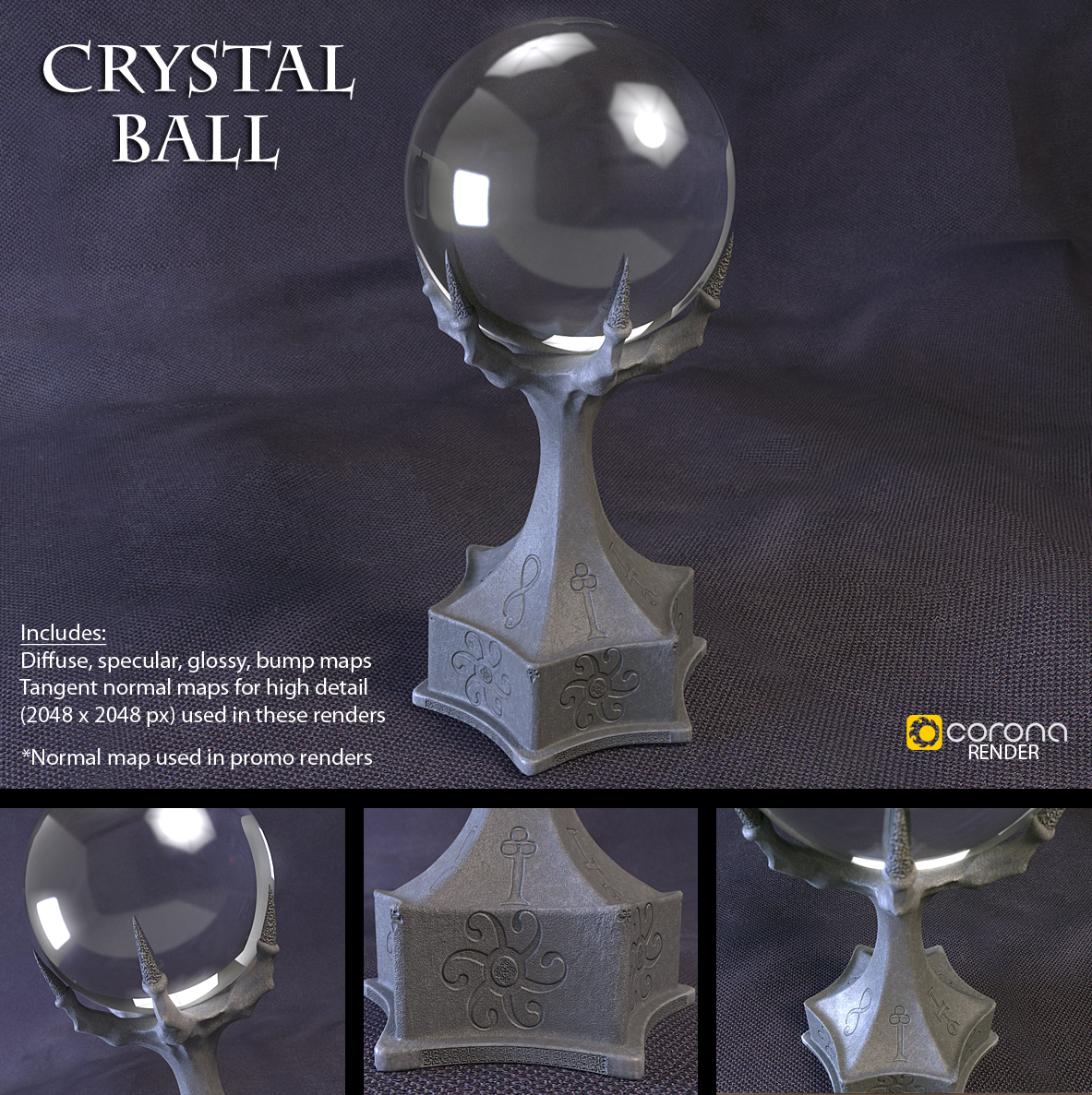 Free 3D Model: Crystal Ball by LuxXeon on DeviantArt
