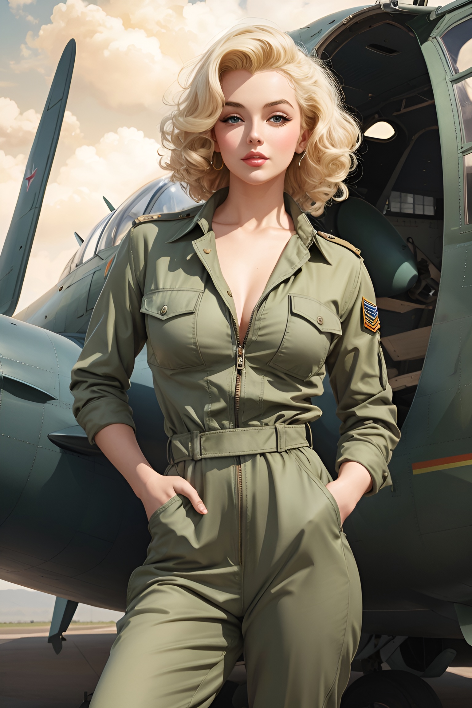 A Beautiful And Sexy Warplane Fighter Girl With By Muerx On Deviantart