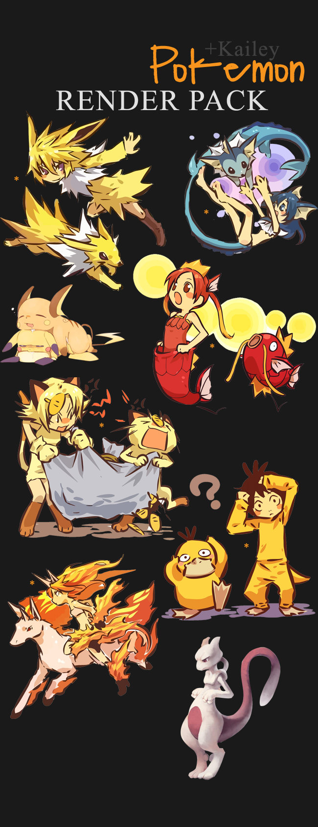 Pokemon Render Pack by KaileyMalfoy on DeviantArt