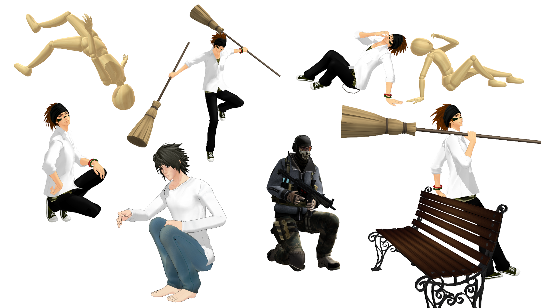 MMD pose pack by h-Ichigo on DeviantArt