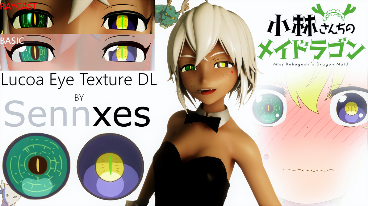 Lucoa Eye Texture DL MMD (Miss Kobayashi's Drag..) by Sennxes on DeviantArt