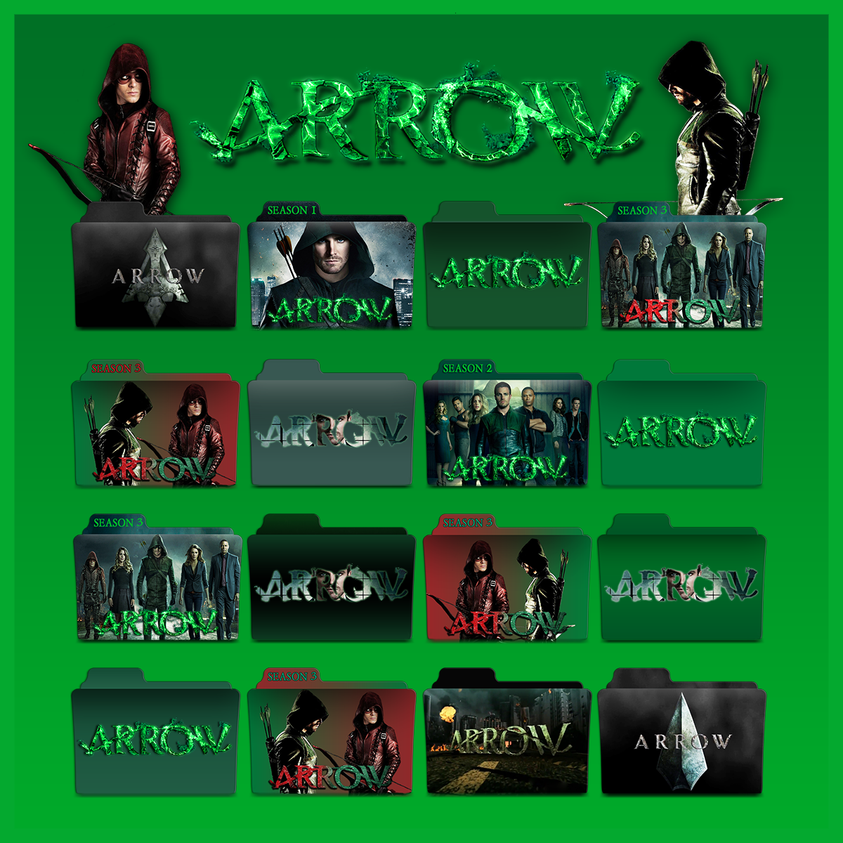 Arrow folder icons: S1- S3 by F0l13aD3ux on DeviantArt