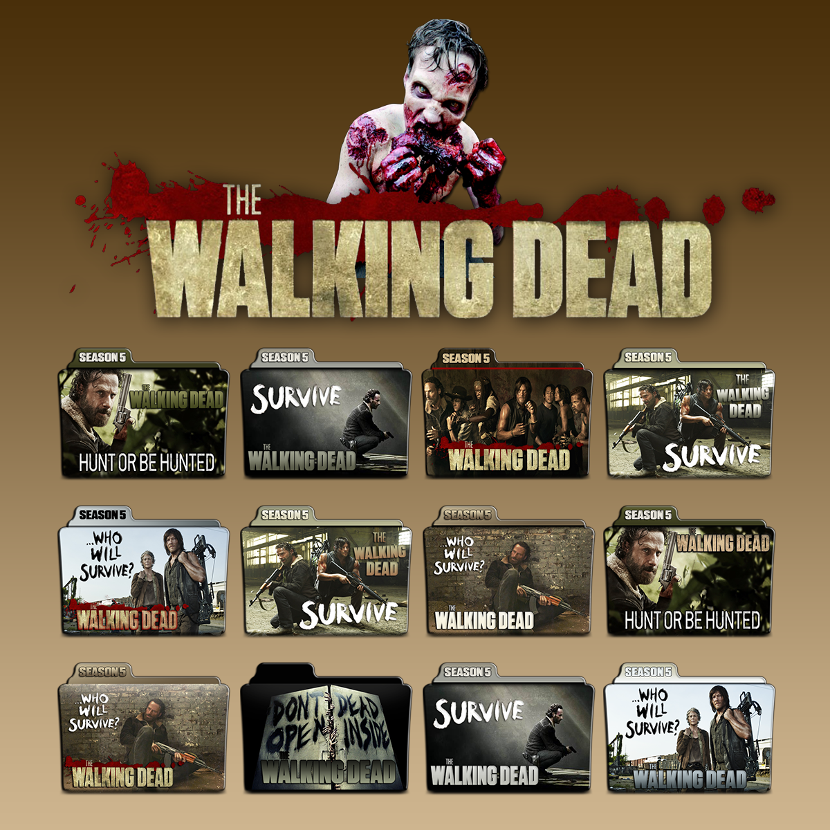 The Walking Dead folder icons: Season 5 by F0l13aD3ux on DeviantArt