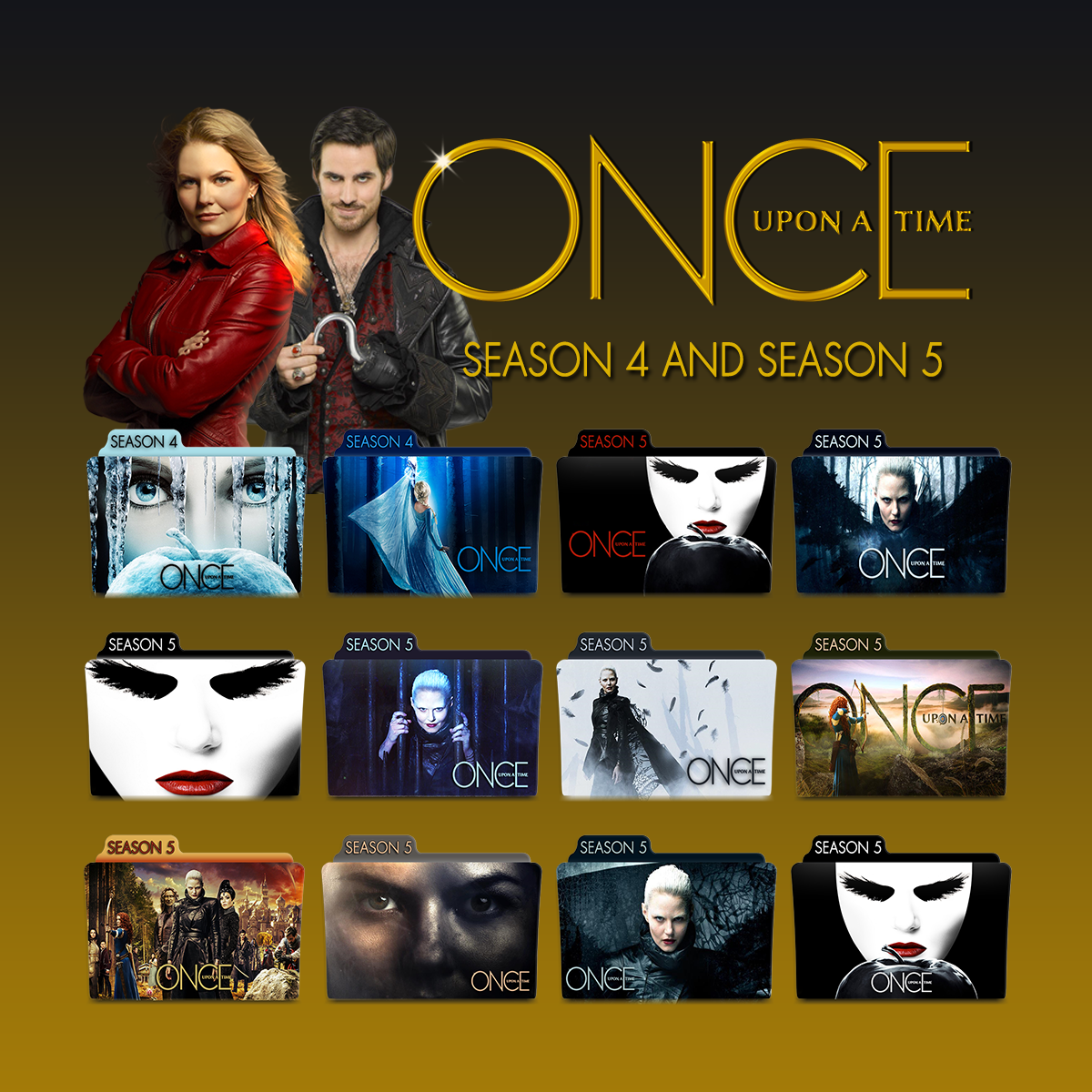Once Upon a Time folder icons: S04 and S05 by F0l13aD3ux on DeviantArt