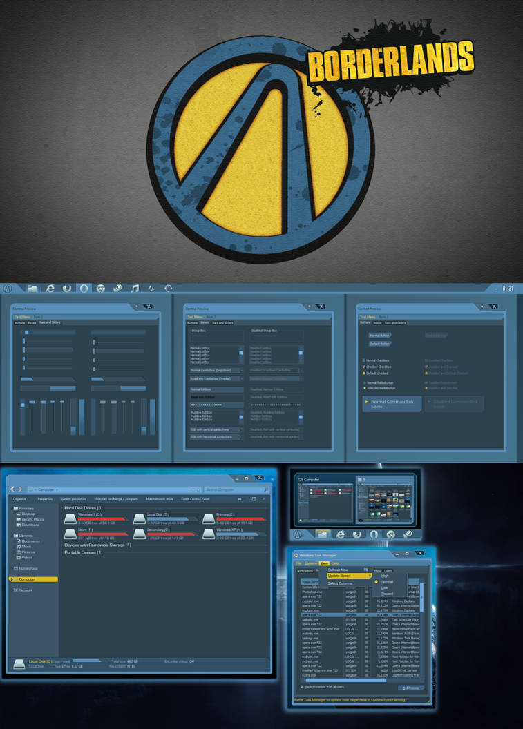 Borderlands theme for Windows 7 by yorgash on DeviantArt