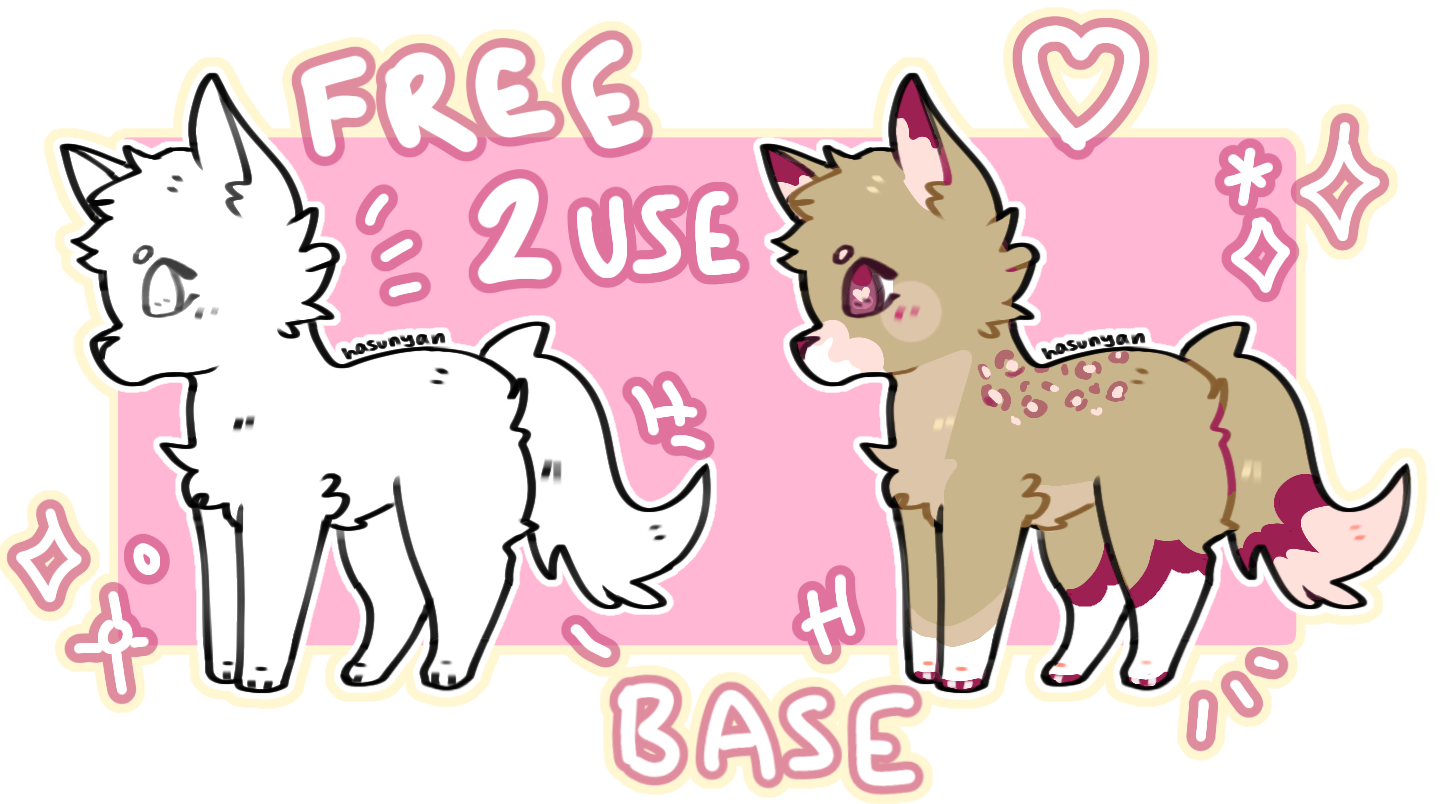 Free To Use Furry Base [+ MS Paint Version] by hasunyan on DeviantArt