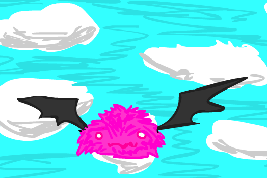 Flying Pink Fuzz Ball by TheUchihafactor on DeviantArt