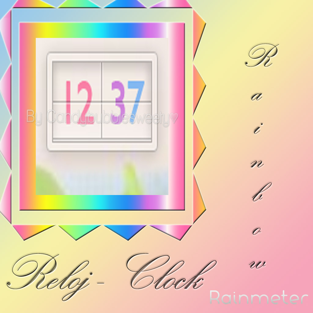 Rainmeter Clock Rainbow by candybubblesweety on DeviantArt