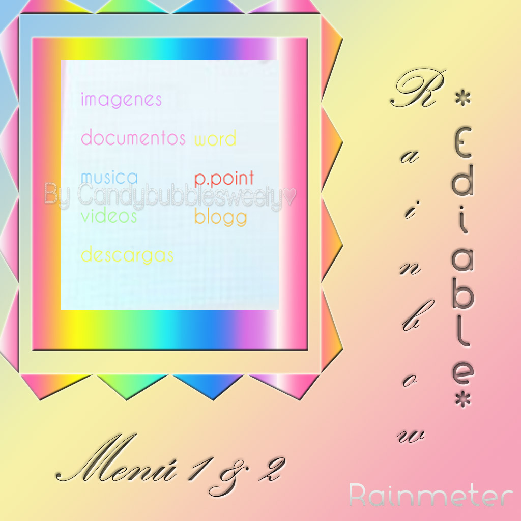 Rainmeter Menu Rainbow by candybubblesweety on DeviantArt