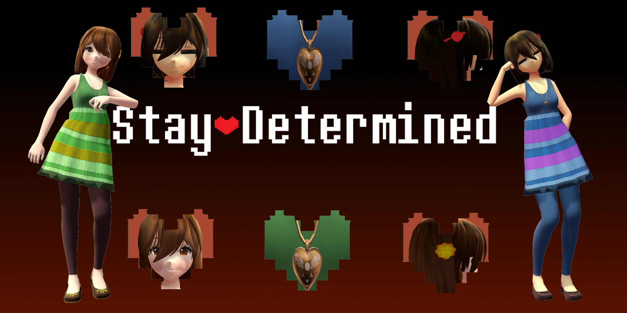 MMD Undertale -summer Frisk and Chara- DL by rachel-misterygirl on ...