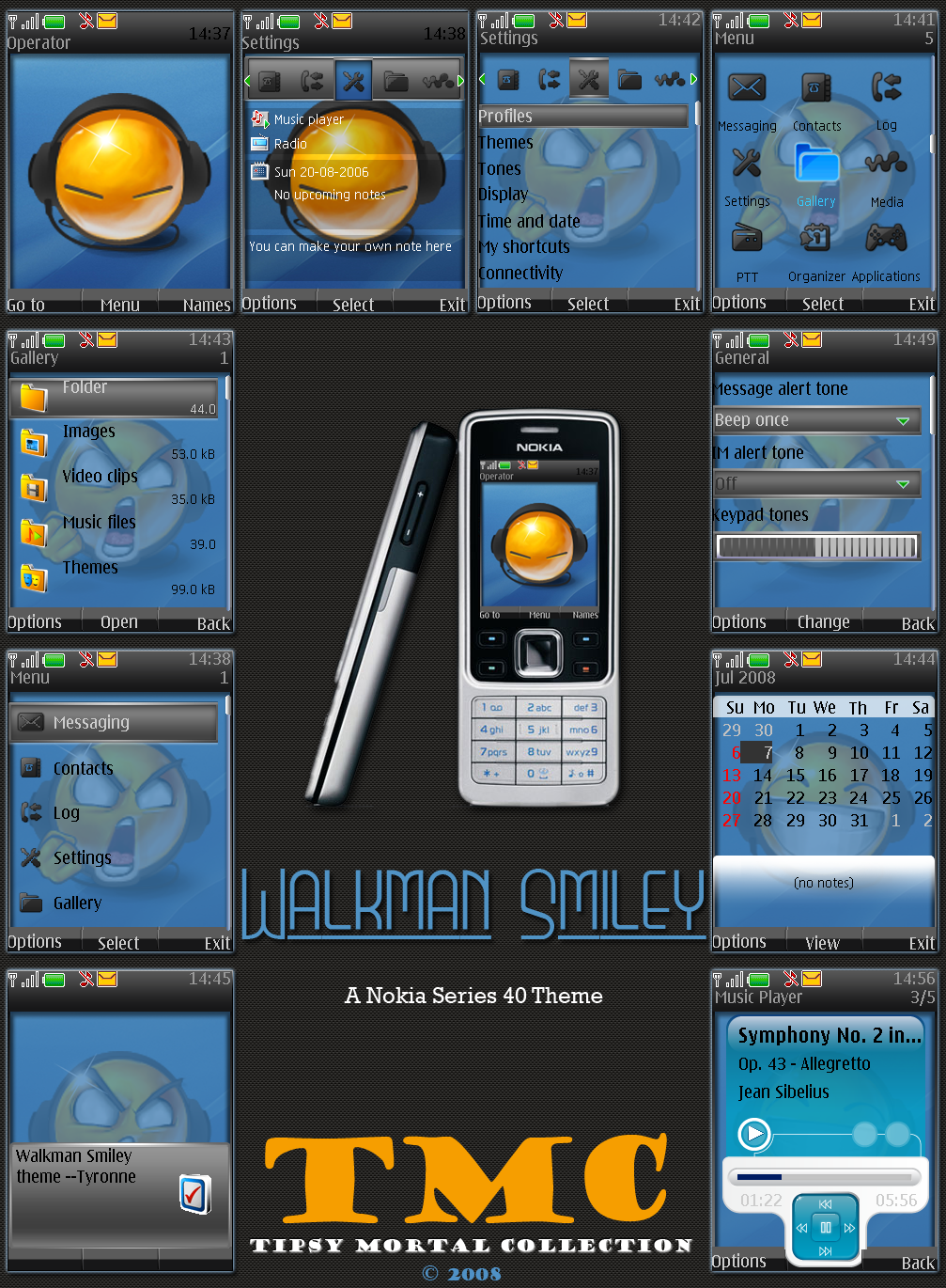 Walkman Smiley Nokia S40 Theme by tipsymortal on DeviantArt