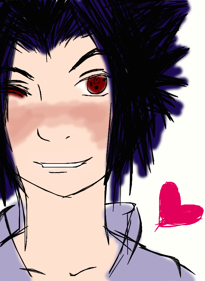 Blushy Sasuke for xxcherryblossomxxx by SHARINGAN-RAVEN on DeviantArt