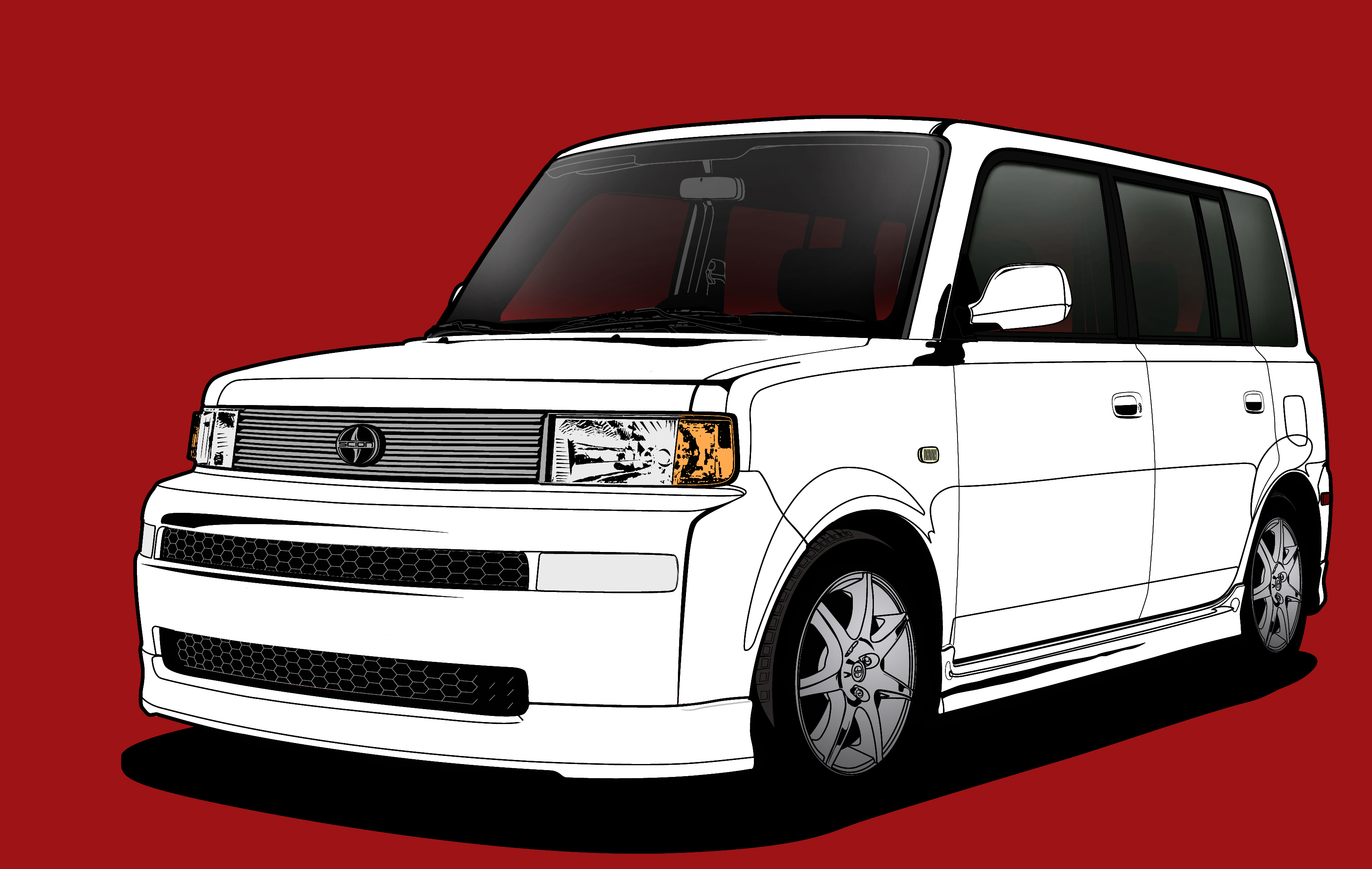 Skin a Scion -Lineart template by DeadlyPancake on DeviantArt