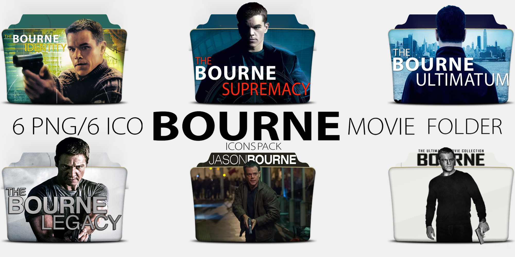 Bourne Movie Folder Icons Pack by ChrisNeville85 on DeviantArt