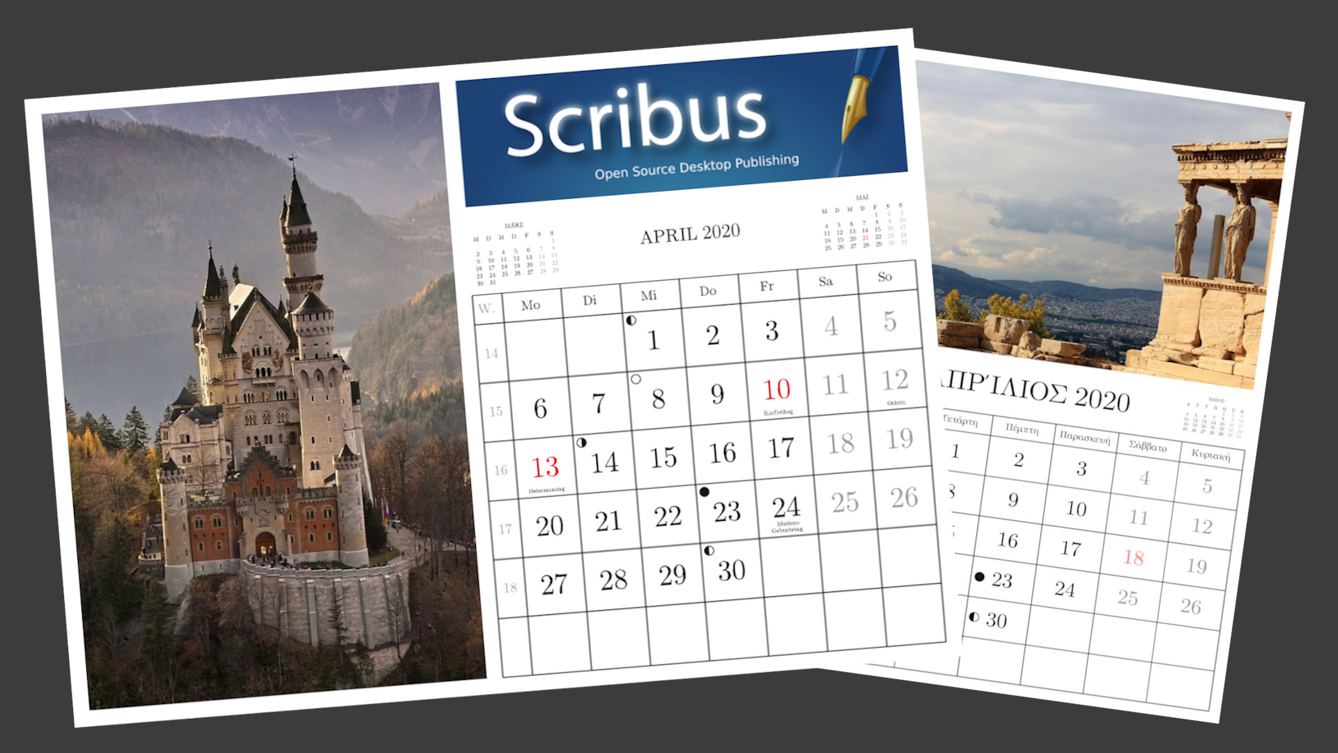 Monthly Calendar script for Scribus by rafferty-river on DeviantArt