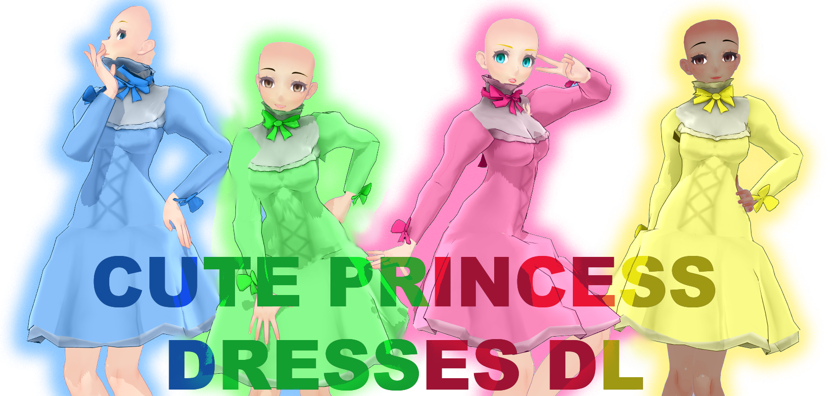 Cute Princess Dresses (MMD DL) by VanillaBear3600 on DeviantArt