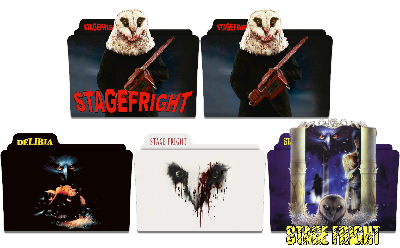 Stage Fright (1987) 5-Folder Icon Pack by pinoymayfire on DeviantArt