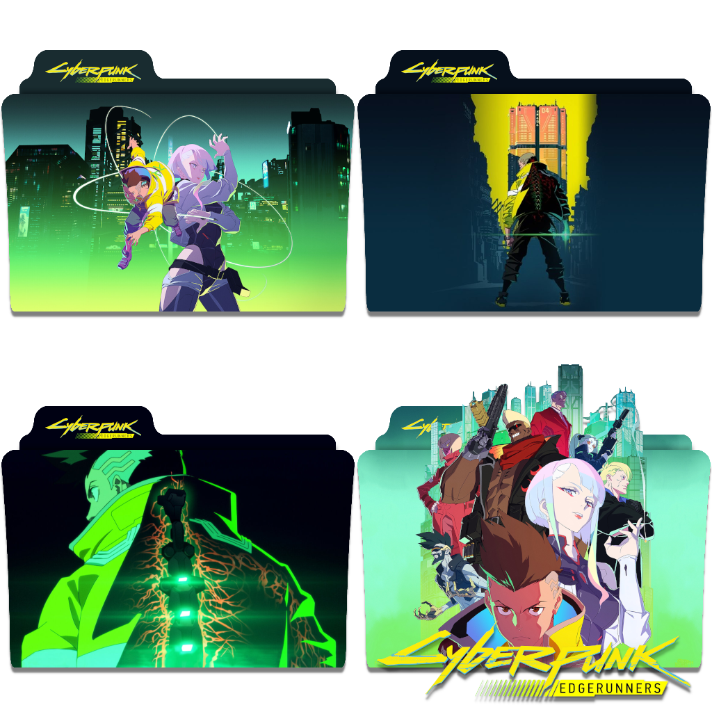 Cyberpunk: Edgerunners (2022) 4-Folder Icon Pack by pinoymayfire on ...