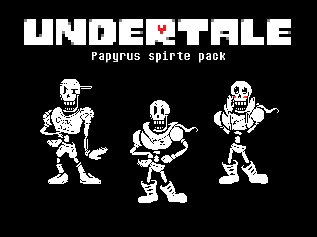 Undertale 'Papyrus' 2x res sprite pack by imkuut on DeviantArt