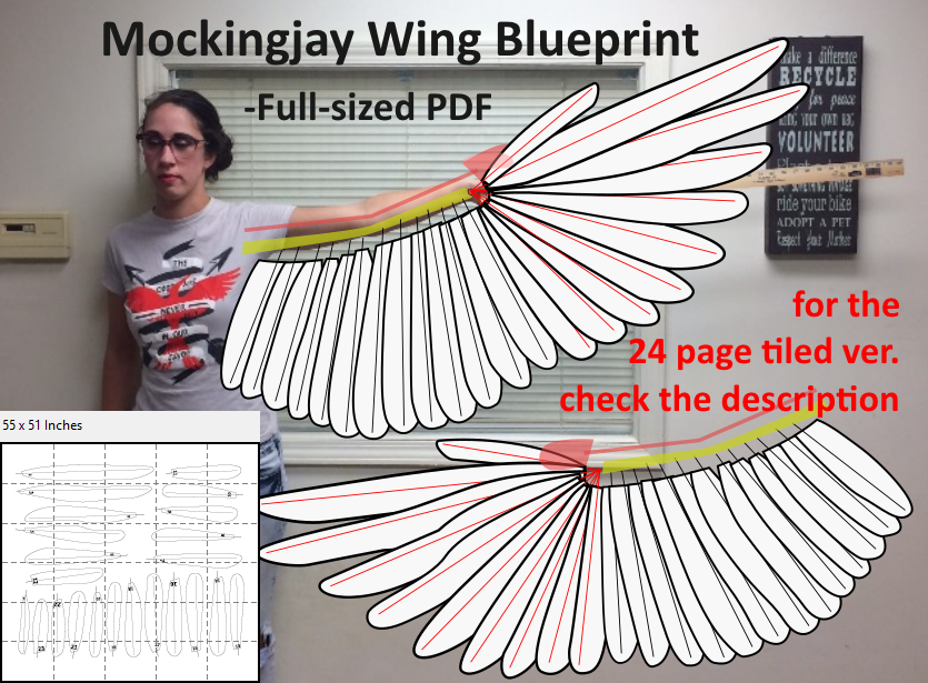 Mockingjay Wing Blueprint + Design Walkthrough by Sunnybrook1 on DeviantArt