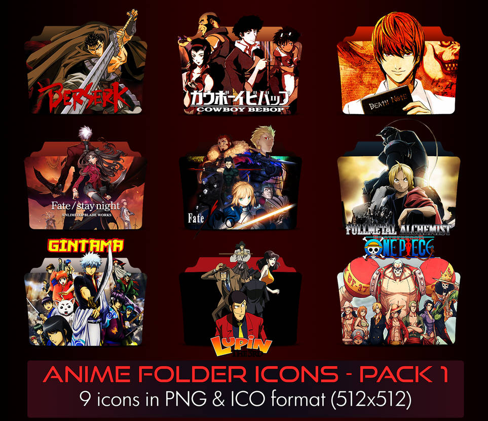 Anime - Icon Pack 1 by apollojr on DeviantArt