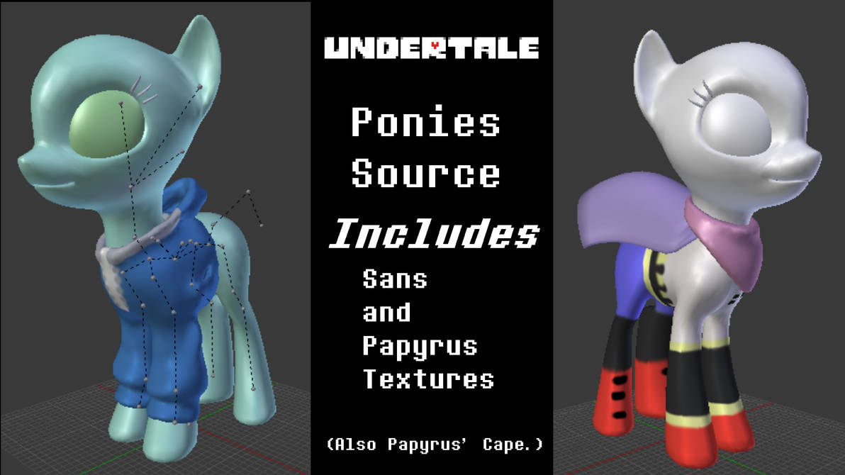 [DL] Undertale Ponies Source by MythicSpeed on DeviantArt