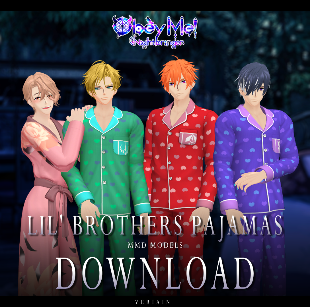 [MMD | Obey Me!] Younger Brothers Pajamas DL by veriain on DeviantArt
