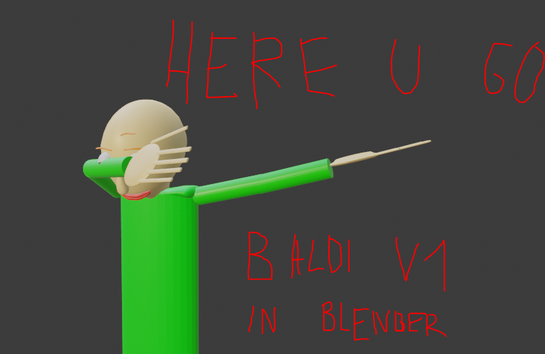Baldi v1 For blender[Its rigged!] by Baldi23majRoblox on DeviantArt