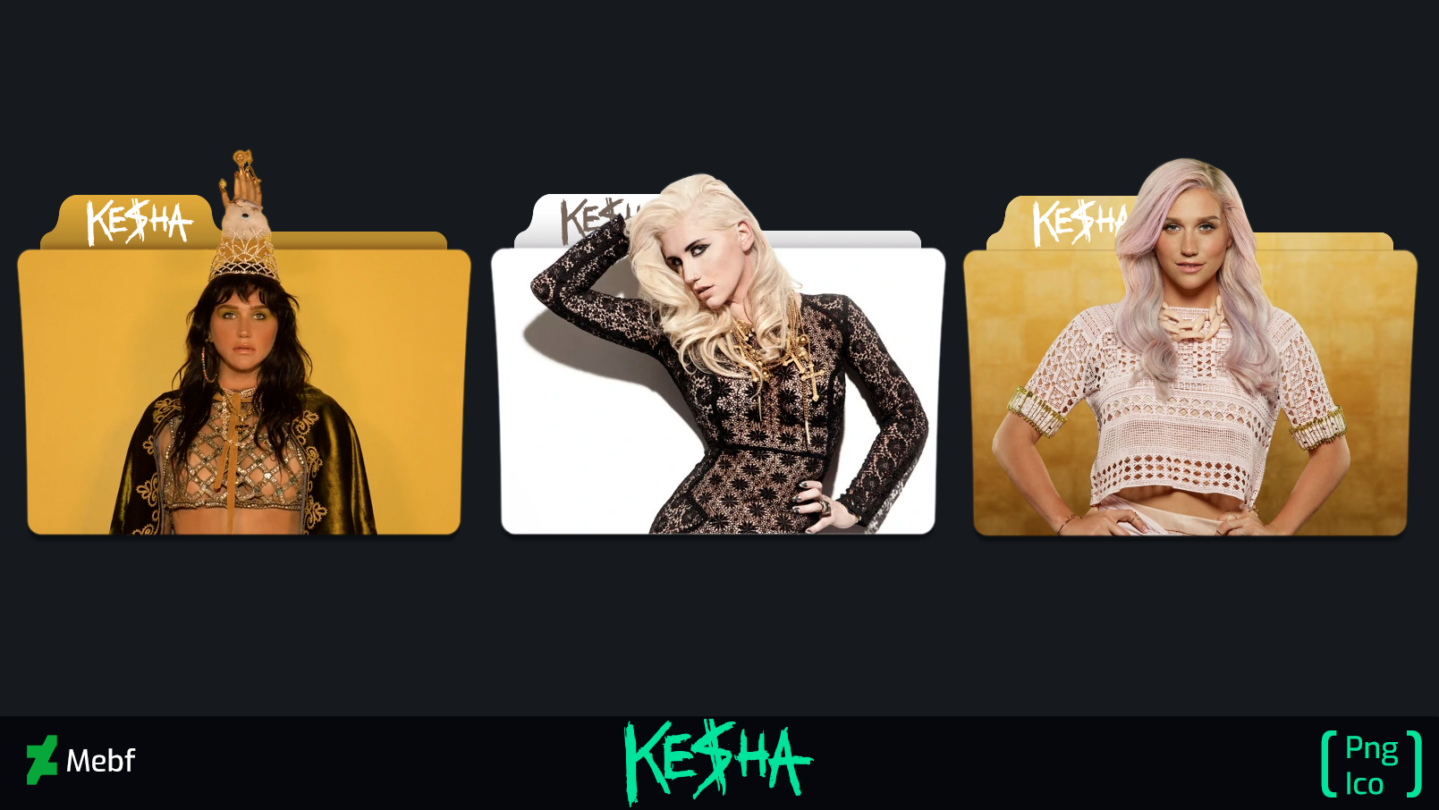 Kesha Folder Icons by Mebf on DeviantArt