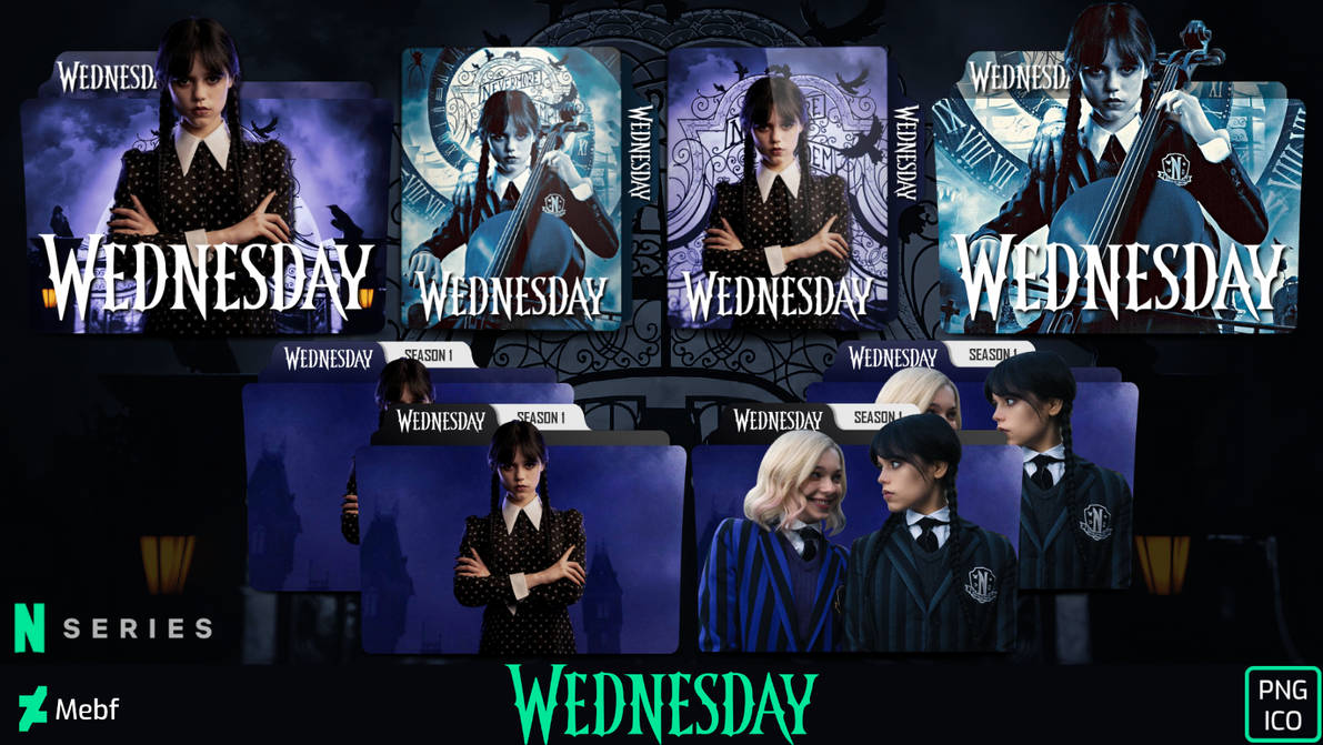 Wednesday (TV Series 2022) Folder Icons Pack by Mebf on DeviantArt