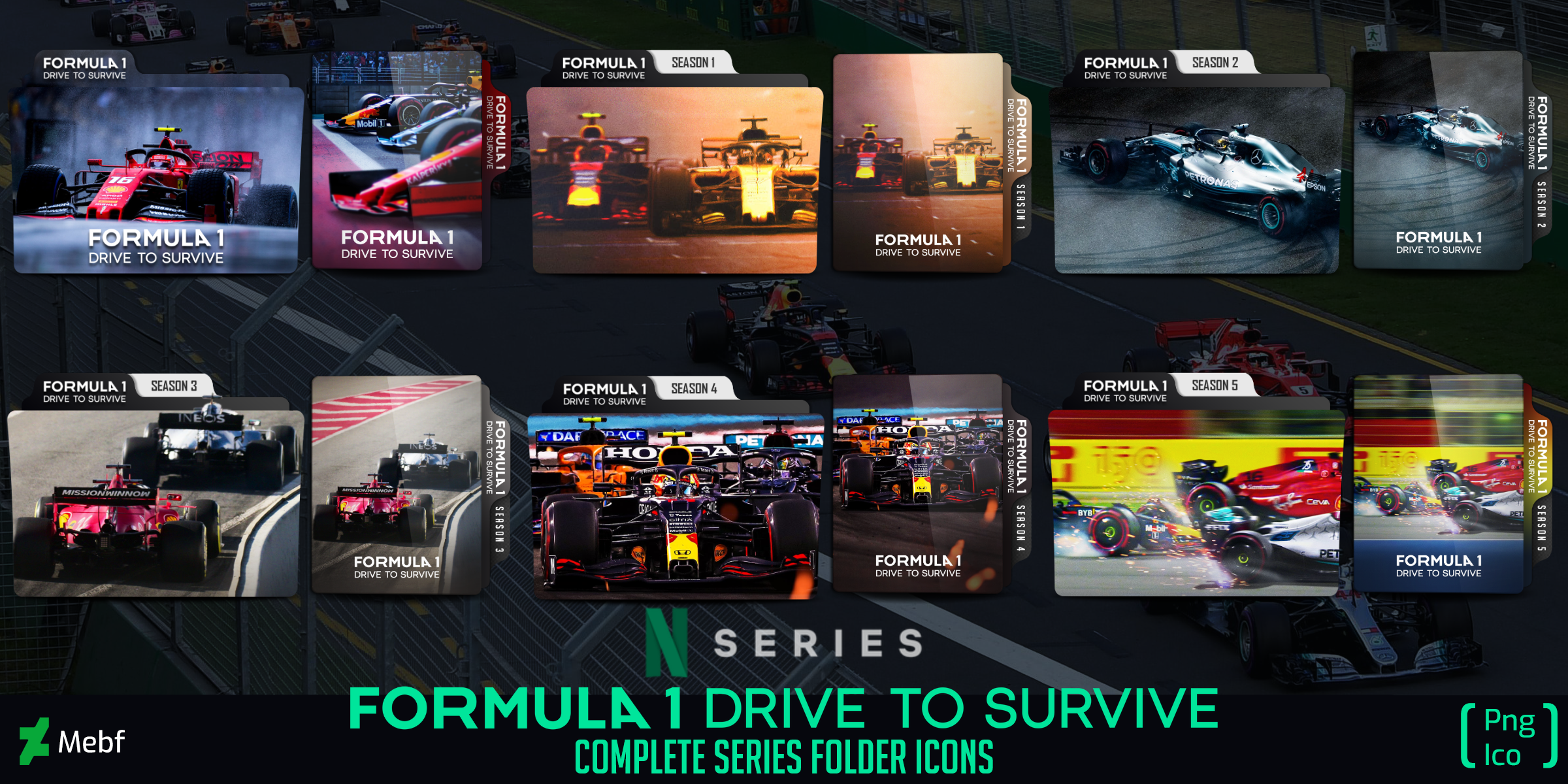 Formula 1 Drive to Survive Folder Icons Pack by Mebf on DeviantArt