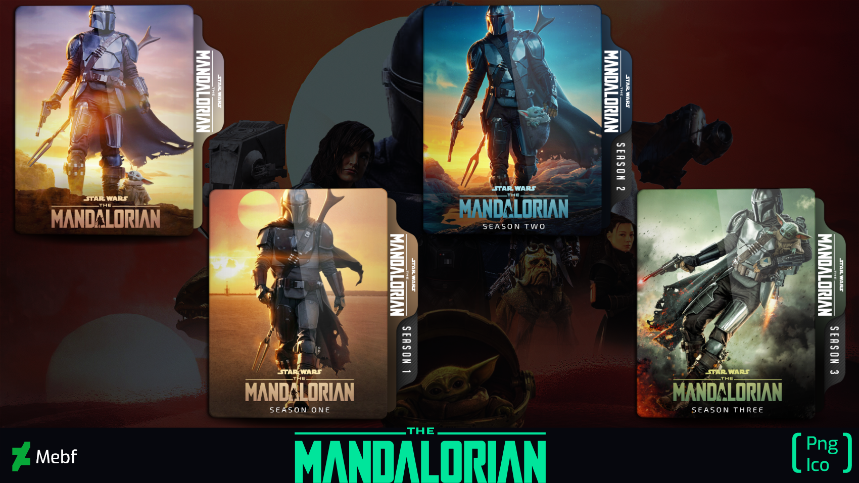 The Mandalorian All Seasons Vertical Folder Icons by Mebf on DeviantArt