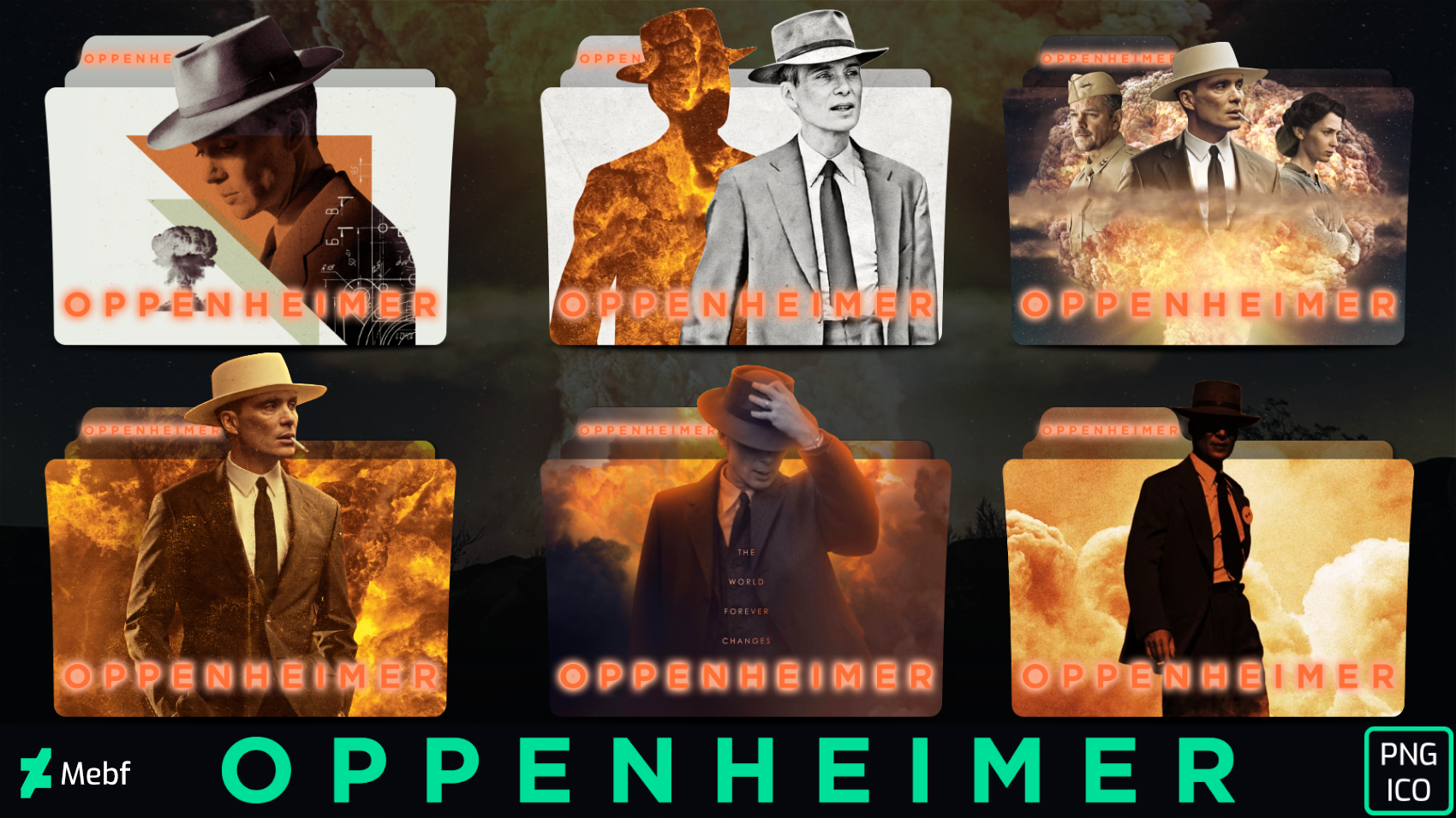 Oppenheimer (2023) Folder Icons Pack by Mebf on DeviantArt