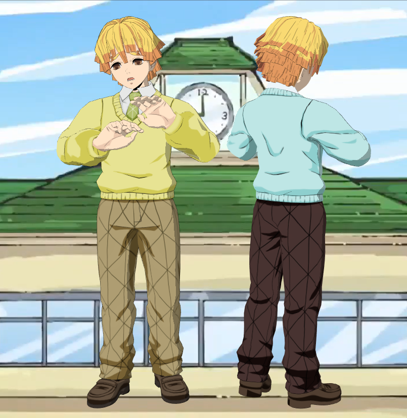 Kimetsu Academy Zenitsu Agatsuma XPS by Sasuke-Bby on DeviantArt